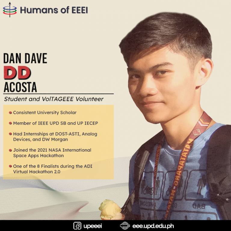 [Humans of EEEI] Dan Dave Acosta – Electrical and Electronics ...